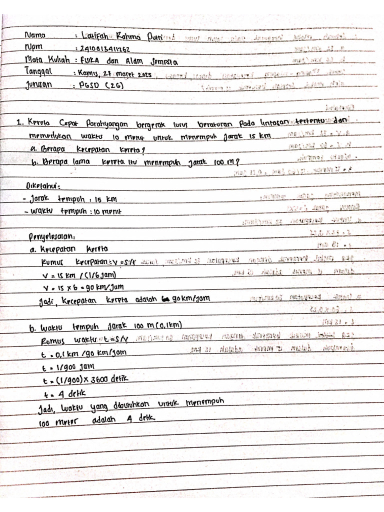 Tugas Fisika Dan Alam Semesta Latifah Ra | PDF