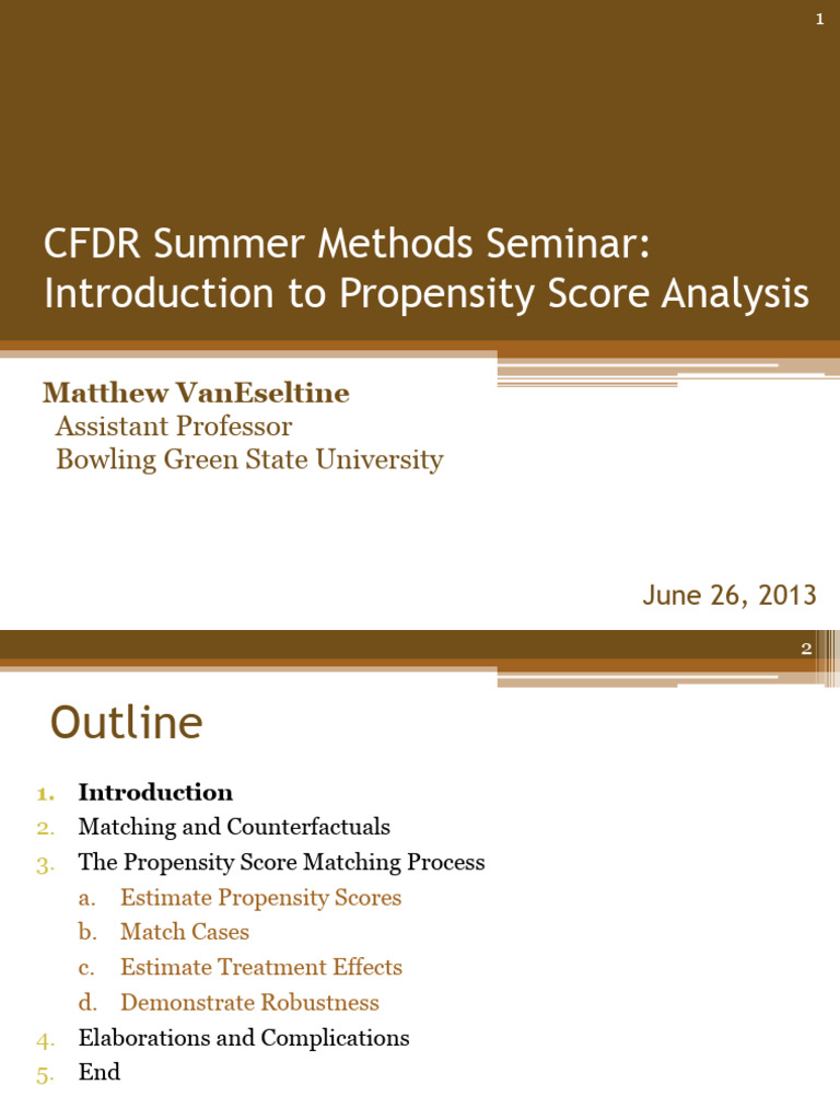 Introduction to Propensity Score Analysis | PDF | Statistical Theory ...