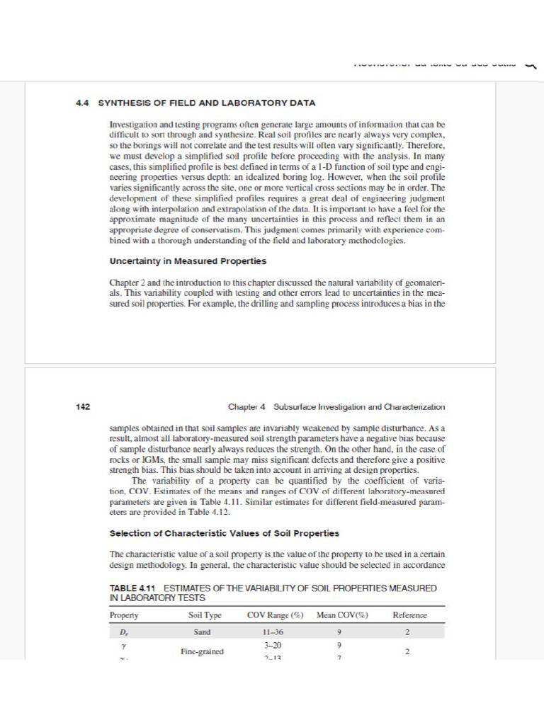 Synthesis of Field and Laboratory Data | PDF
