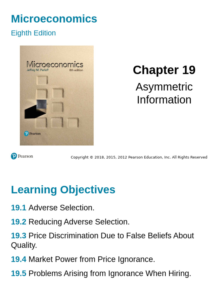 CH19 PPT | PDF | Adverse Selection | Market (Economics)