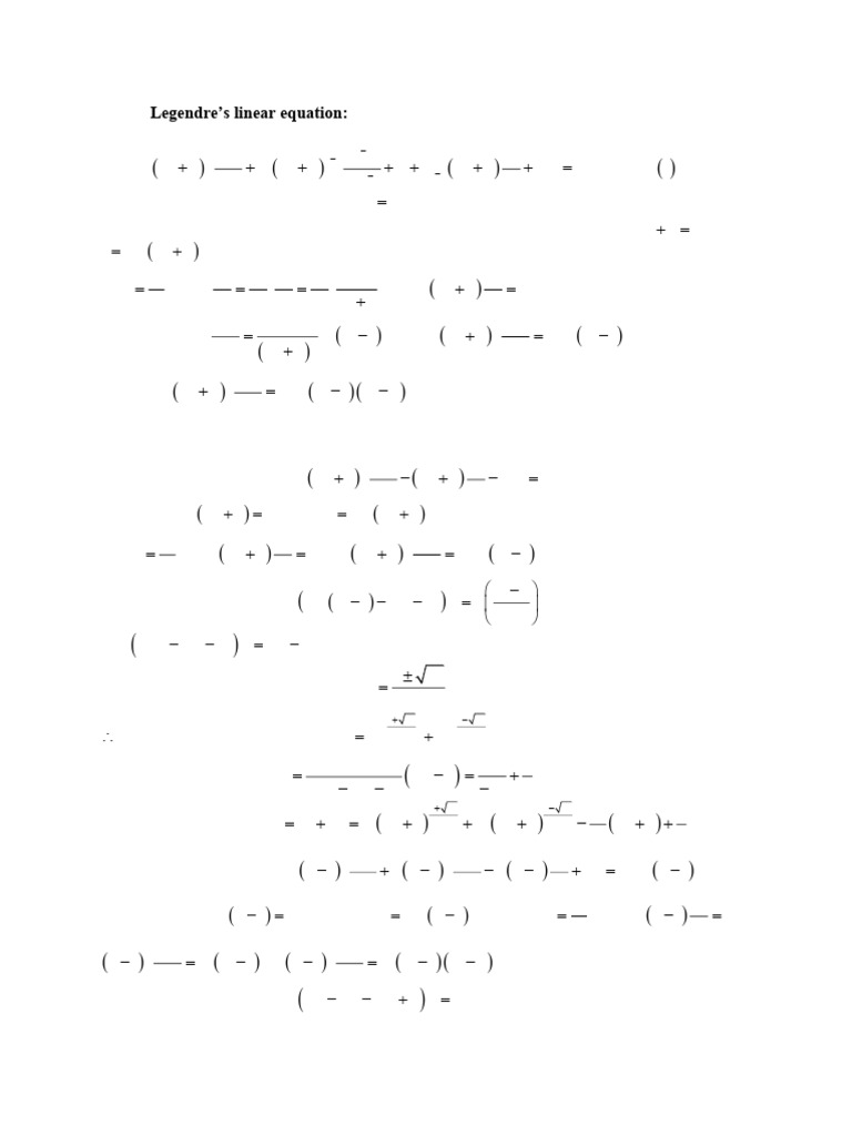 1.16 Legendre's Linear Equation | PDF | Equations | Mathematical Objects