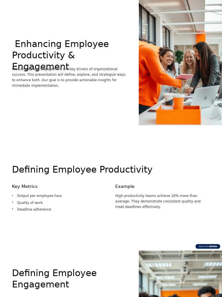 Enhancing Employee Productivity and Engagement | PDF | Mentorship | Goal