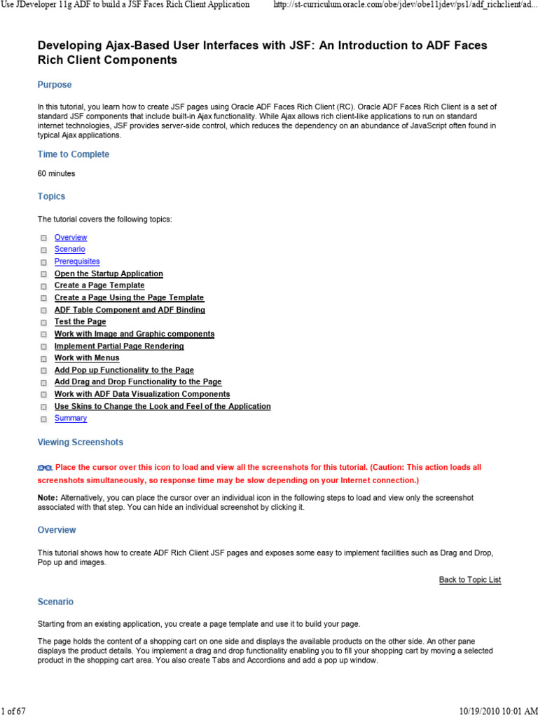 Day2 DevelopingAjax-BasedUserInterfaceswithJSF | PDF | Menu (Computing) | Icon (Computing)