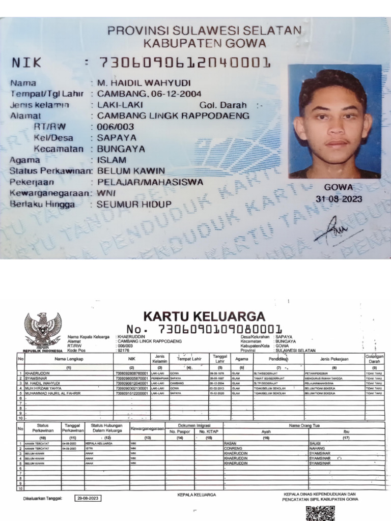 KTP KK M Haidil Wahyudi | PDF