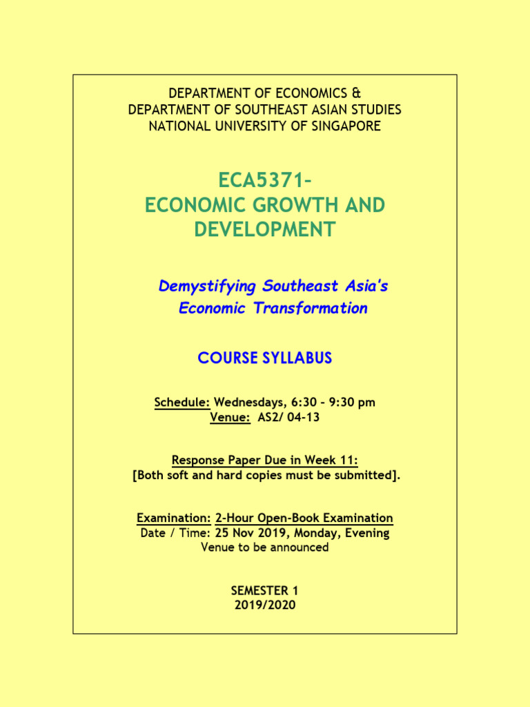Southeast Asia Economic Growth Course | PDF | Southeast Asia | Economies