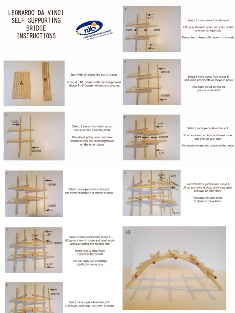 Da Vinci Self-Supporting Bridge Guide | PDF | Leonardo Da Vinci | Works ...