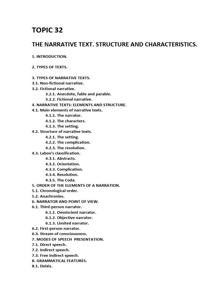 Narrative Texts_ Structure and Characteristics | PDF | Narration ...