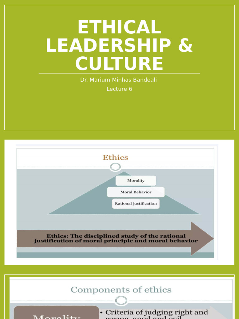 Ethical Leadership and Culture Insights | PDF