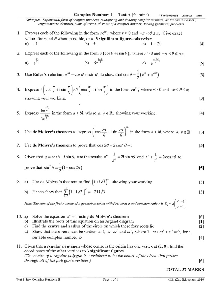 1 Fundamental Tests Set A cp2 | PDF