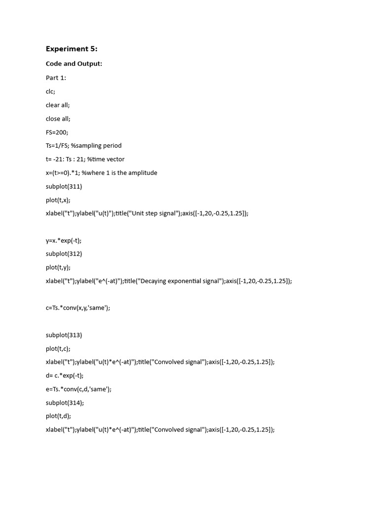 Experiment 5SS | PDF