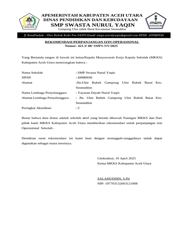 Rekomendasi MKKS | PDF