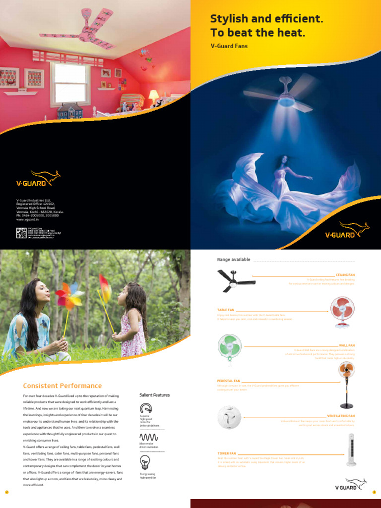 V-Guard Ceiling Fan Catalogue Overview | PDF