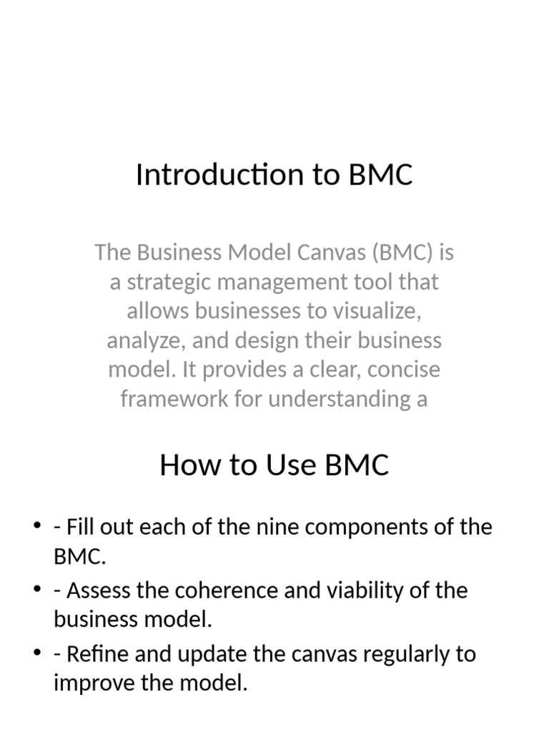 Business Model Canvas Overview and Guide | PDF