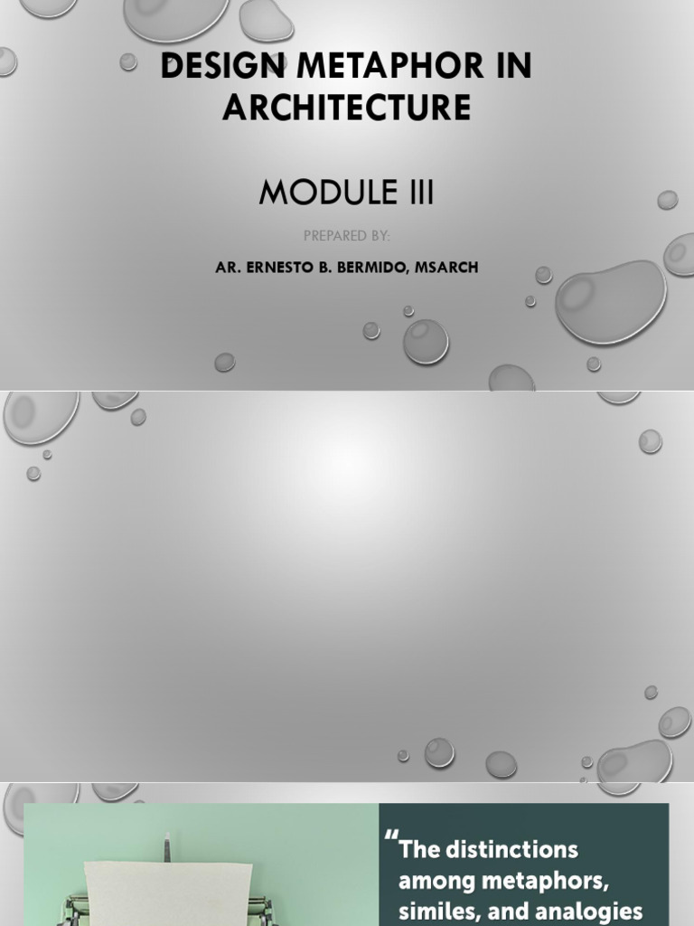 Module 3-Ar Design 1-Design Metaphor | PDF | Metaphor | Analogy