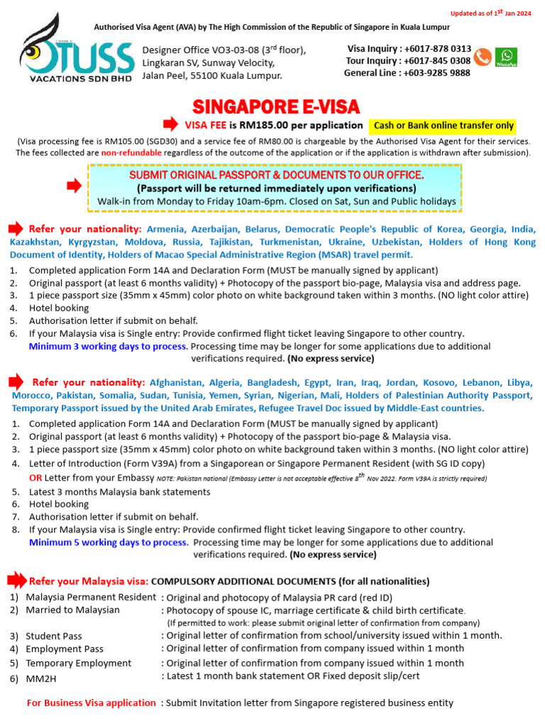 Singapore E-Visa Application Guide | PDF | Passport | Travel Visa