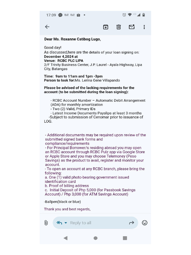 RCBC Loan Payment Authorization Form | PDF