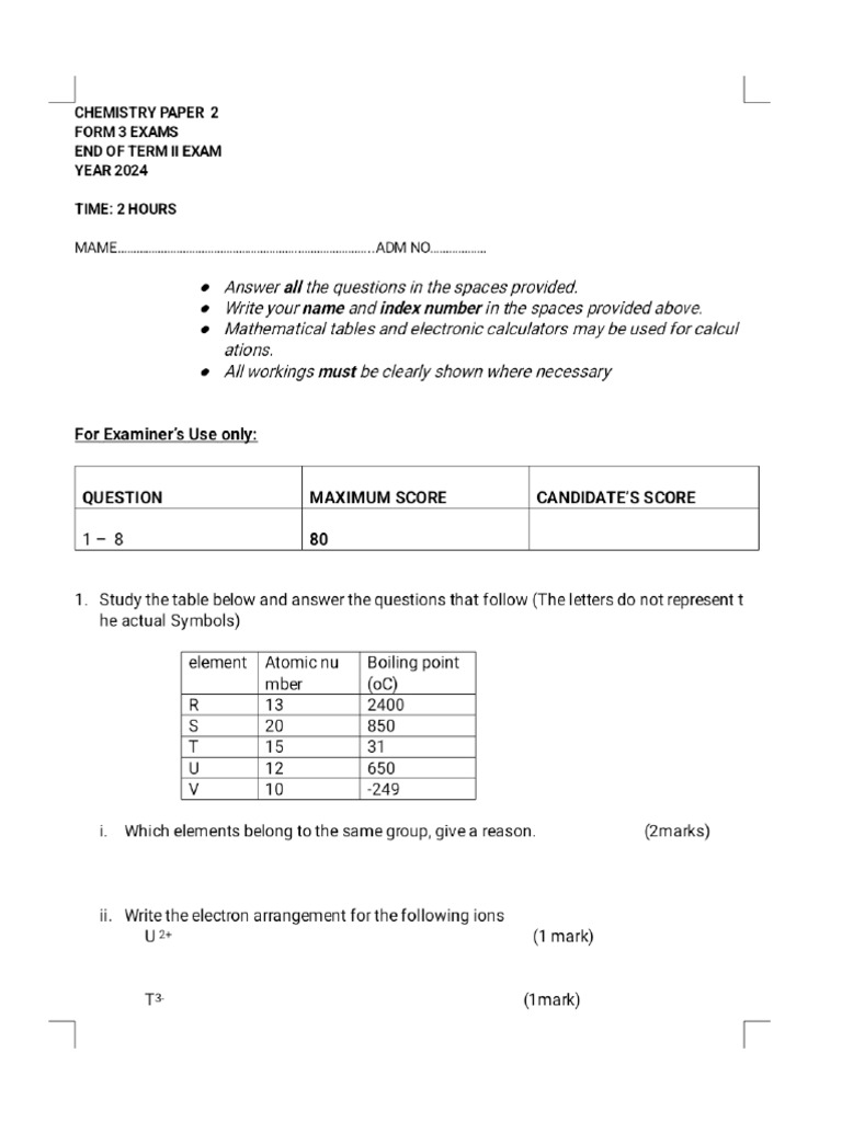 Chem f3 Et2 Pp2 QN - Phoenix | PDF