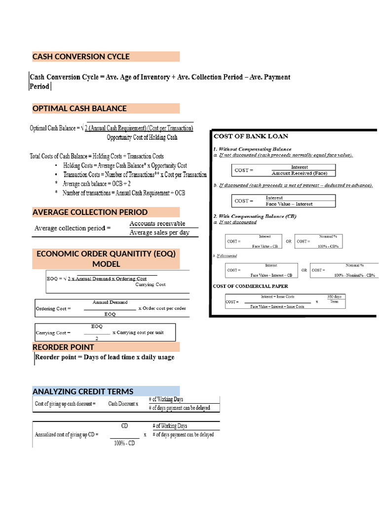 Cash Conversion Cycle | PDF
