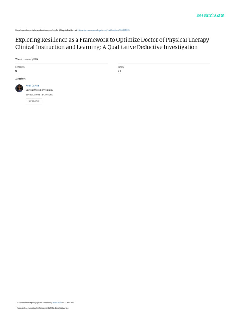 Garskeh Phdel Coe 2024-3 | PDF | Psychological Resilience | Methodology