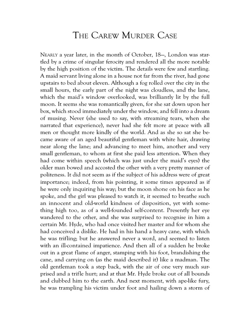 The Strange Case of DR Jekyll and MR Hyde PART 2 | PDF