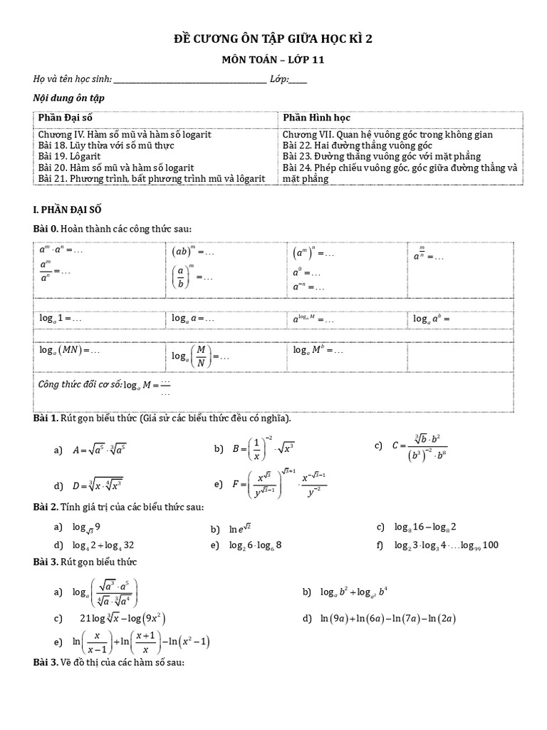 Đề Cương gk2 | PDF