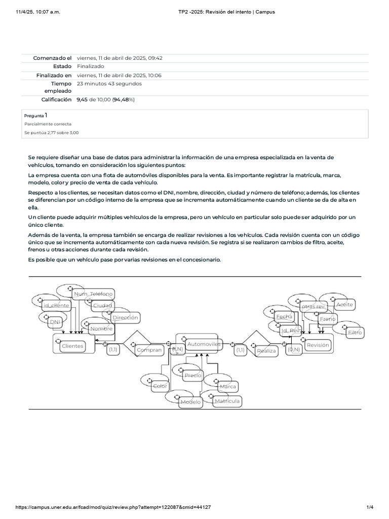 TP2 - Modelo Entidad Relacion - BBDD | PDF