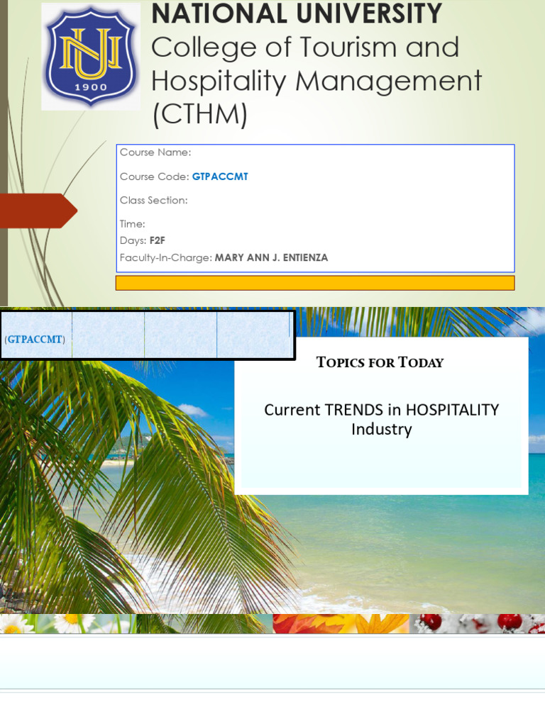 Student Notes Gtpaccmt Trends in Hospitality | PDF | Sustainability ...