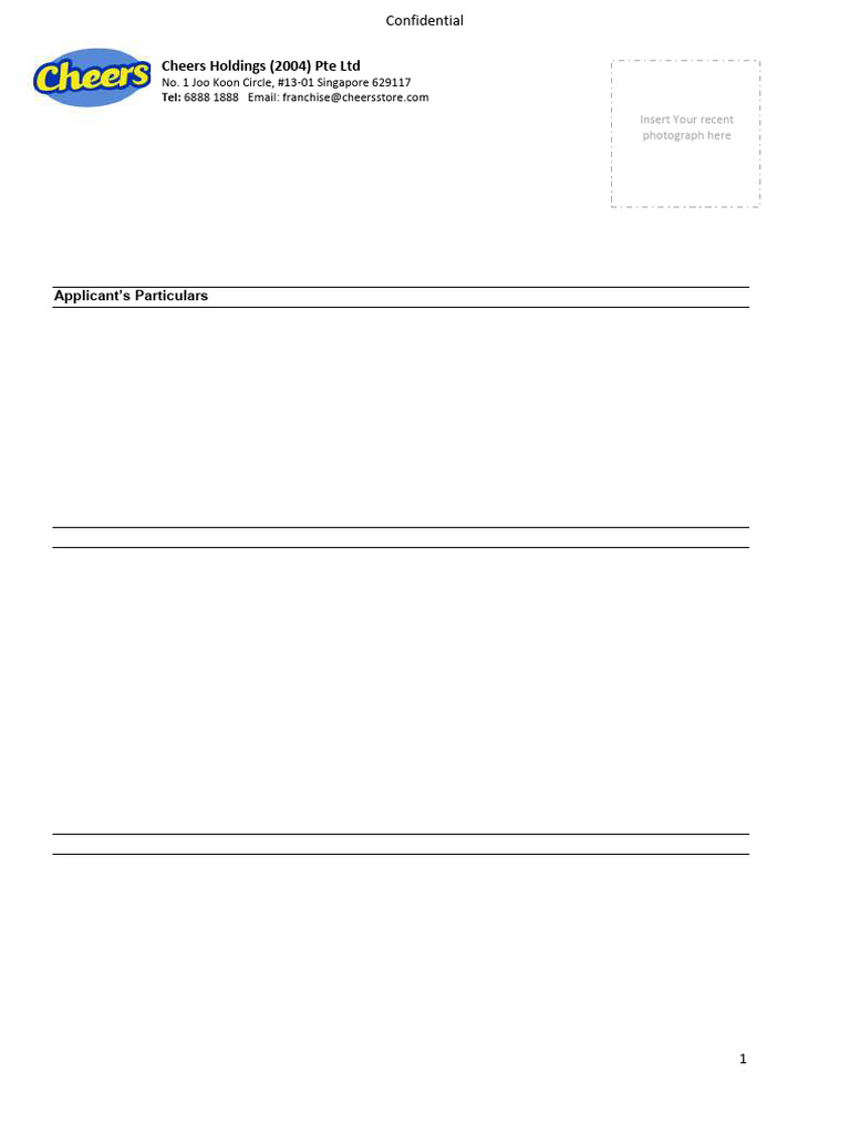 Cheers Franchise Partner Application Form | PDF | Justice | Crime ...