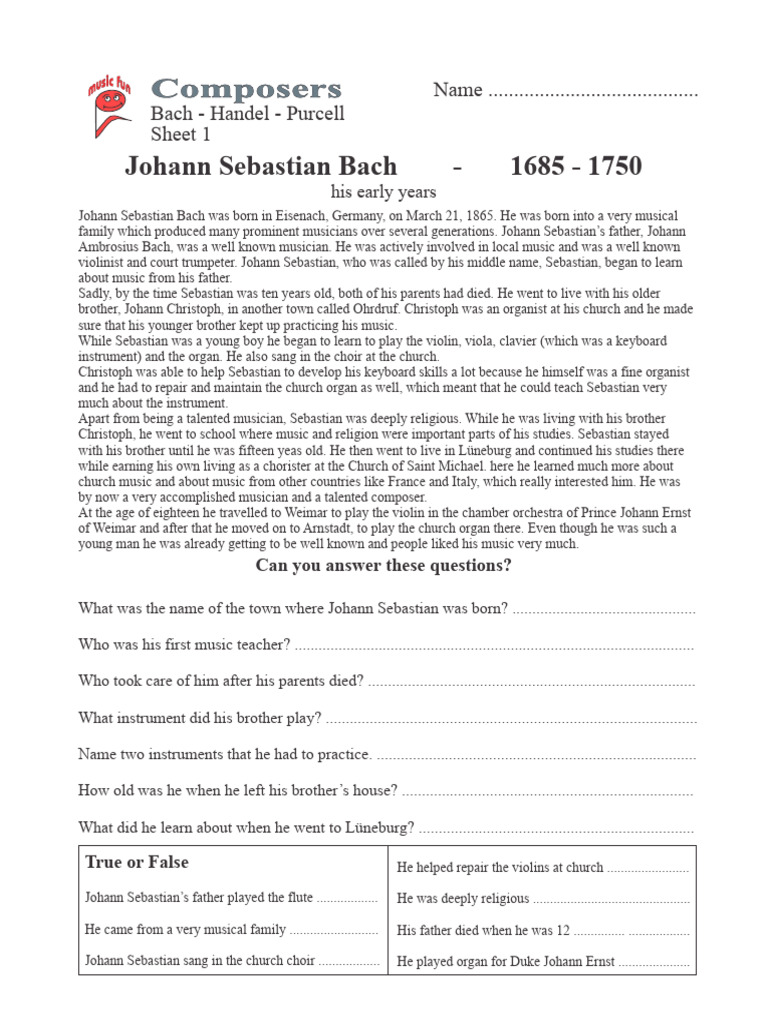 Johann Sebastian Bach: Life & Music | PDF | Johann Sebastian Bach ...