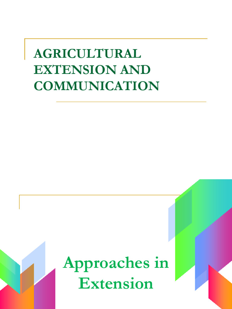 Approaches Methods in Extension | PDF | Brainstorming | Lecture