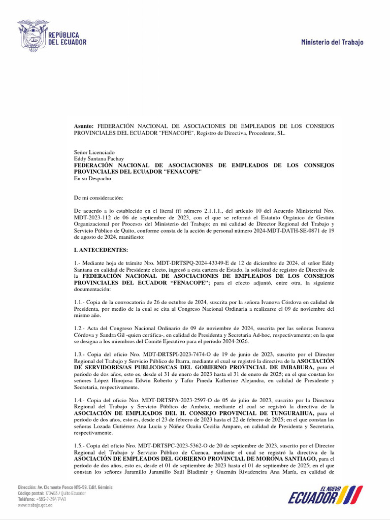 Mdt-Drtspq-2025-0441-O Federación Nacional de Asociaciones de Empleados de Los Consejos ...