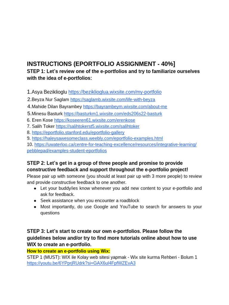 Dr. Karaaslan Thursday - Eportfolio Management Plan | PDF | Page Layout | Cyberspace