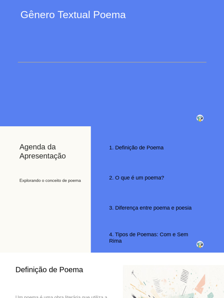 Entendendo o Gênero Poema: Tipos e Definições | PDF | Poesia