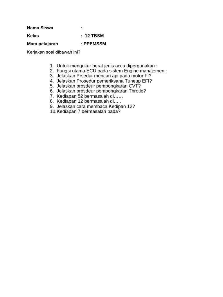 12 TBSM PPEMSSM | PDF