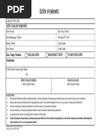 Personel İzi̇n Formu | PDF