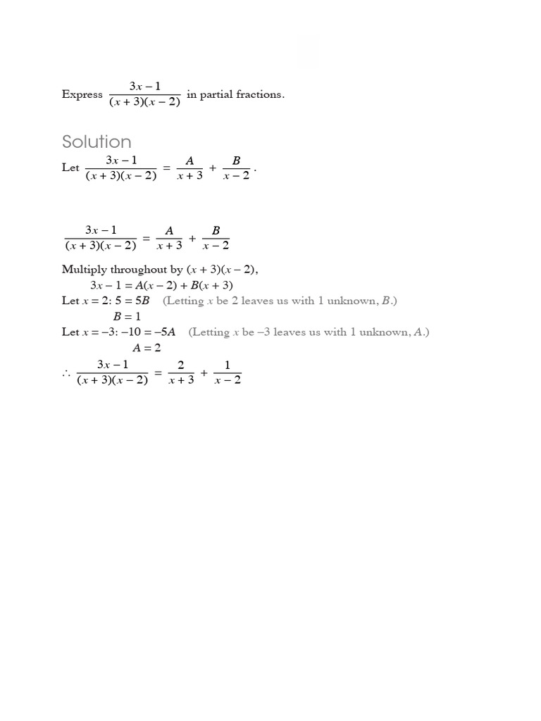 Partial Fractions Notes For Video | PDF | Abstract Algebra ...
