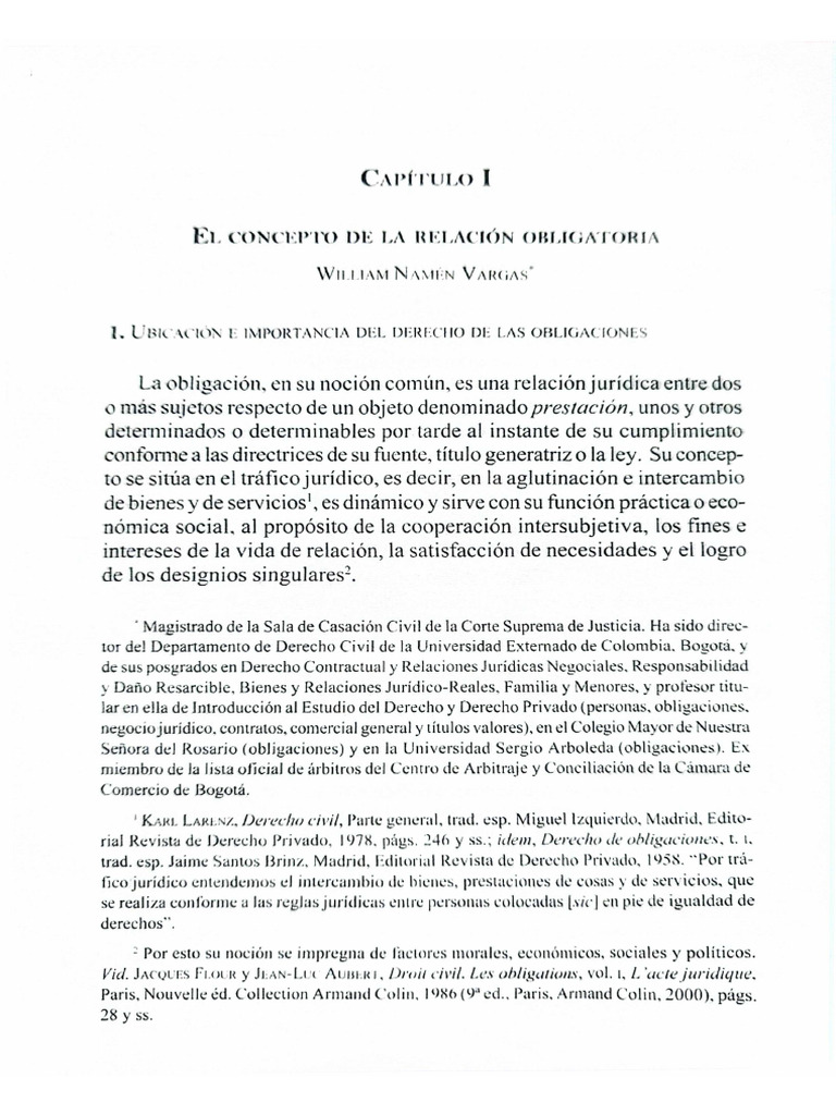 El Concepto de La Relación Obligatoria | PDF