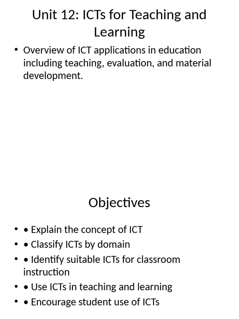ICT Teaching Learning | PDF | Educational Technology | Information And Communications Technology
