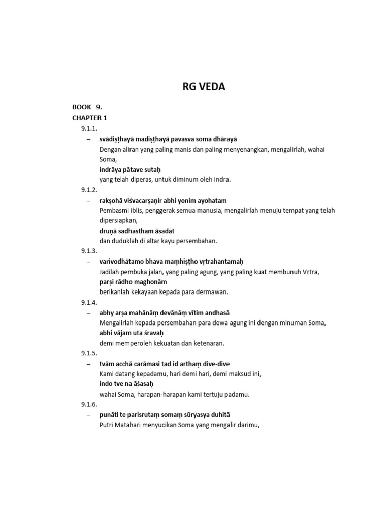 RG Veda Sankrit - Indonesia | PDF