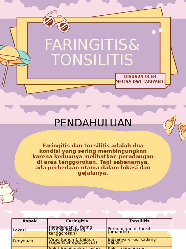 Faringitis dan Tonsilitis: Perbandingan | PDF
