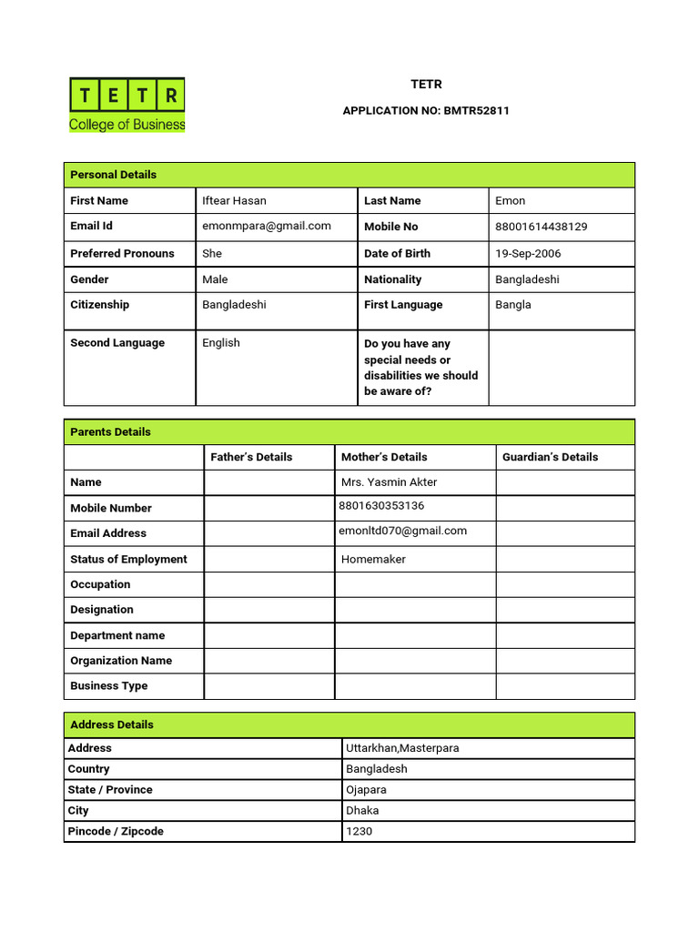 Iftear HasanEmon20240506190934 | PDF | Bangladesh