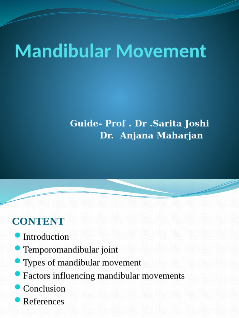 08. Mandibular Movement | PDF | Musculoskeletal System