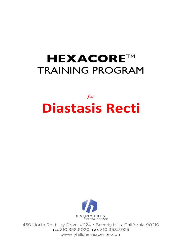 HEXACORE Training for Diastasis Recti | PDF | Abdomen | Musculoskeletal ...