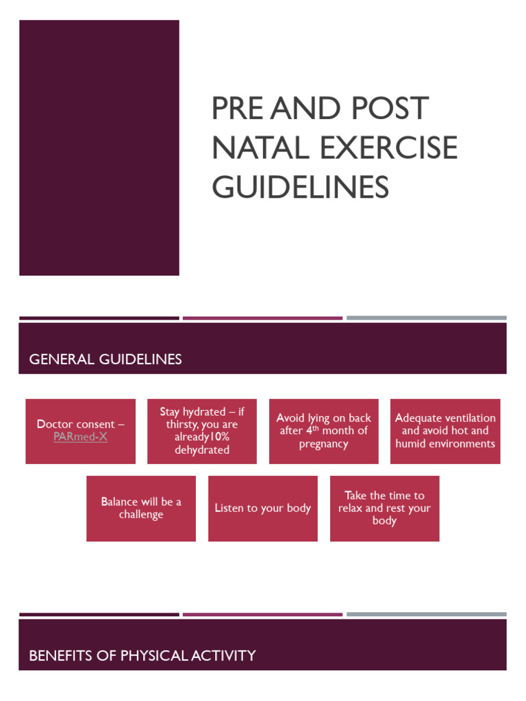 Pre and Post Natal Exercise Guidelines | PDF | Abdomen | Pelvis