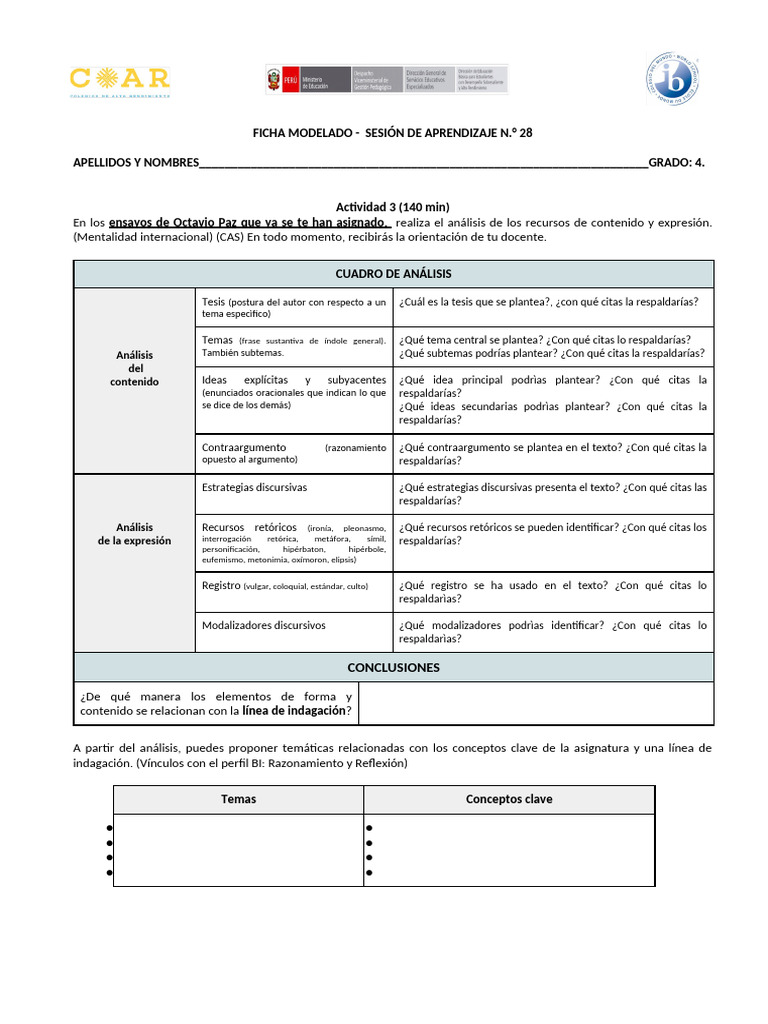 Ficha Modelado - S. 28 - V UNIDAD VI - 4TO GRADO | PDF