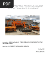 HCB Manufacturing Business Plan in Ethiopia | PDF | Cement | Concrete