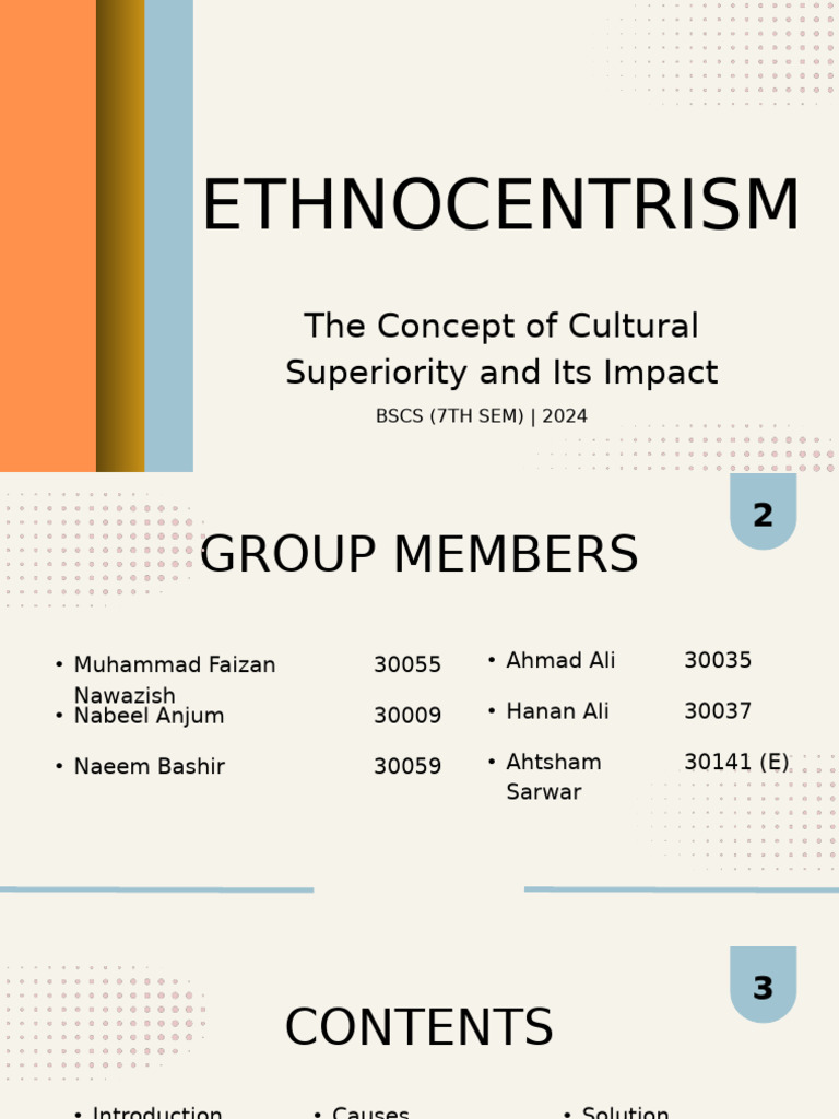 Ethnocentrism Group 9 | PDF | Social Psychology | Psychology