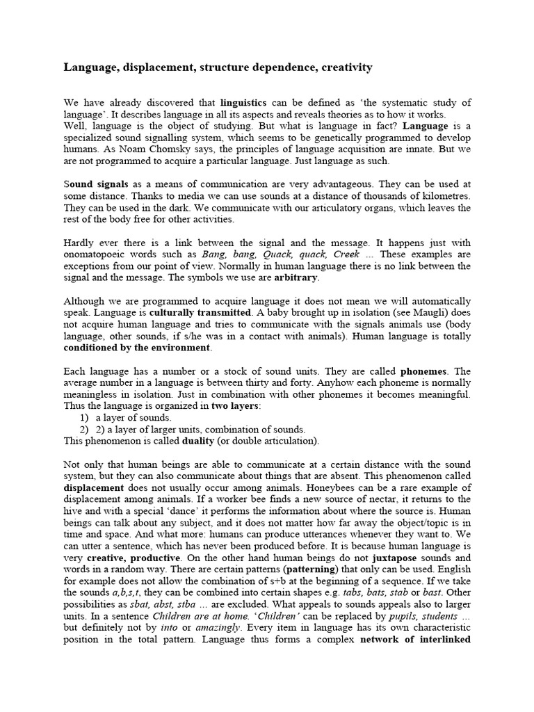 2_Language__displacement__structure_dependence | PDF | Communication ...