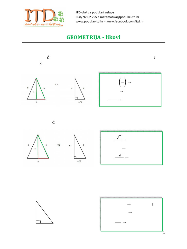 Geometrija Likovi | PDF