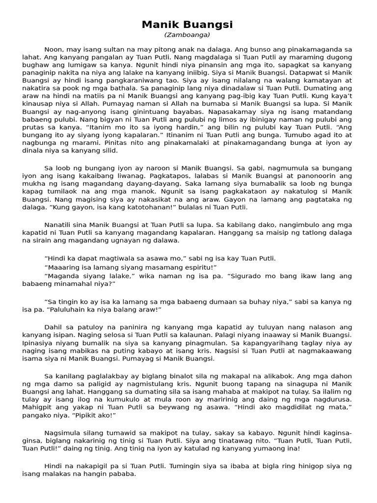 Manik Buangsi | PDF